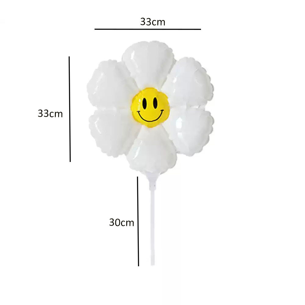 50 Pcs Belon Bunga Handheld Balloon Sticks Birthday Picnic Graduation ...