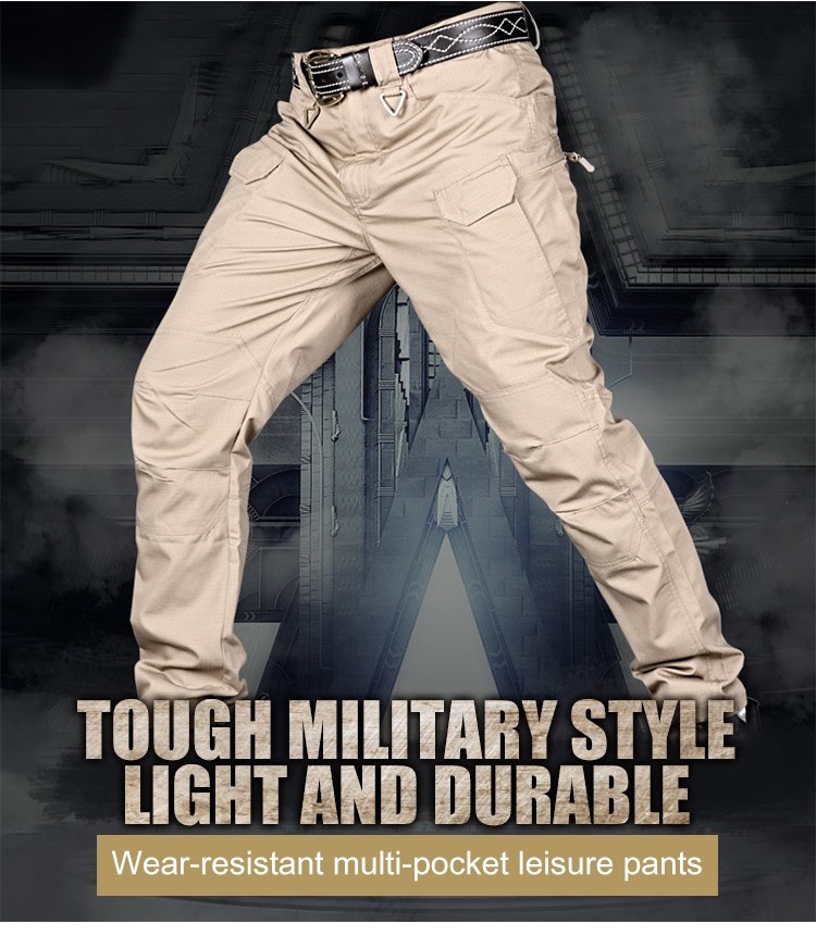 IX7 Men's Multifunctional Tactical Straight Combat Pants Water ...