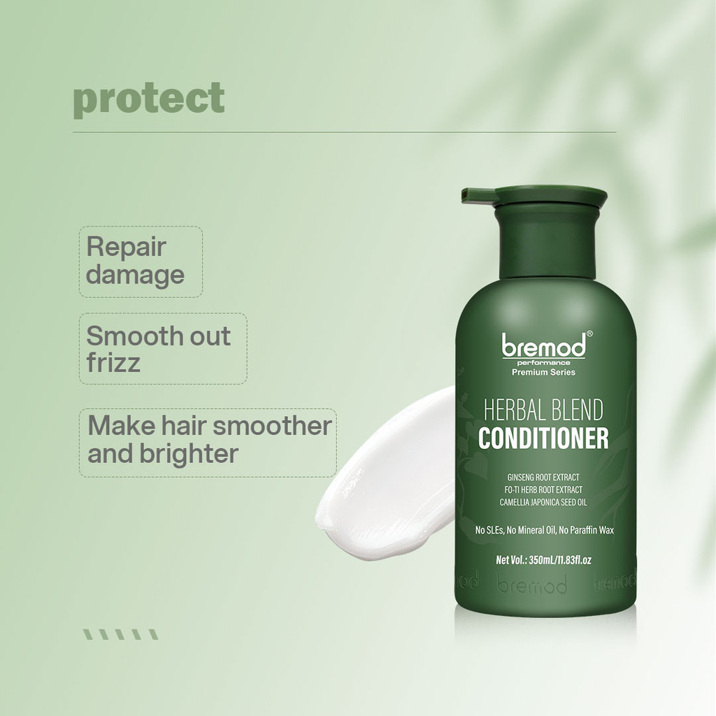 Bremod Premium Hair Herbal Shampoo Conditioner Gentle Anti-Frizz Deep ...