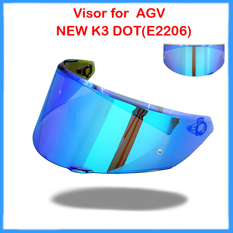 Helmet Visor for NEW AGV K3 DOT(E2206) Motorcycle Helmet Lens Glass ...