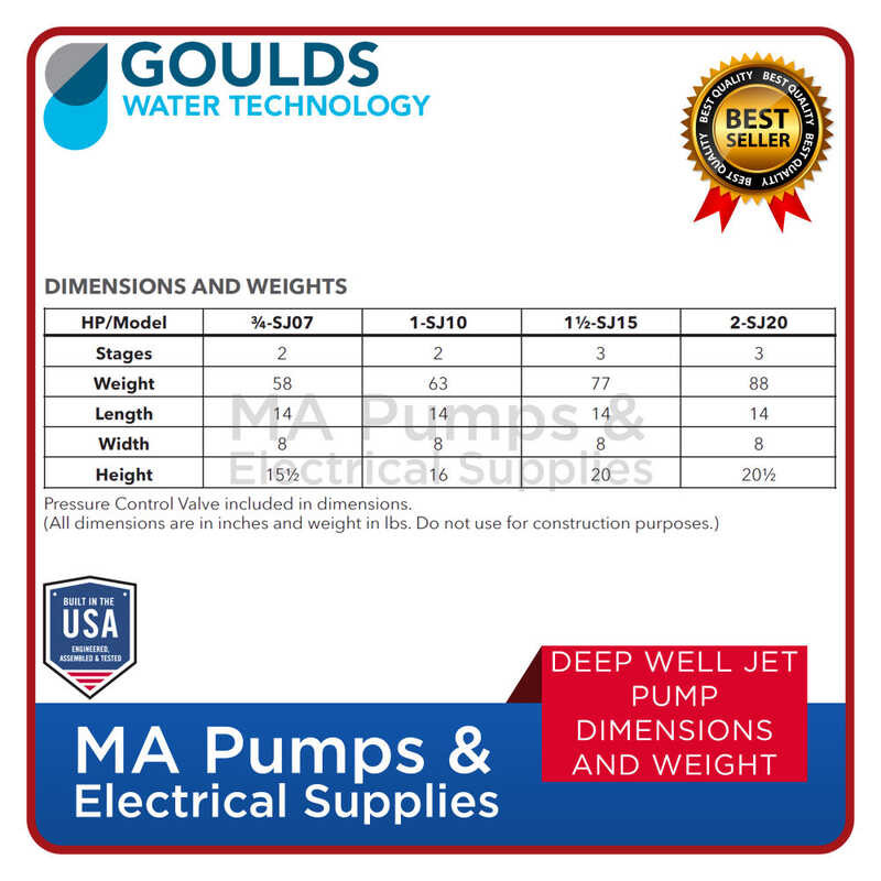 LY GOULDS DEEP WELL JET PUMP - Sj15 | 1 1/2 Hp (1.5 Hp) | Shopee ...