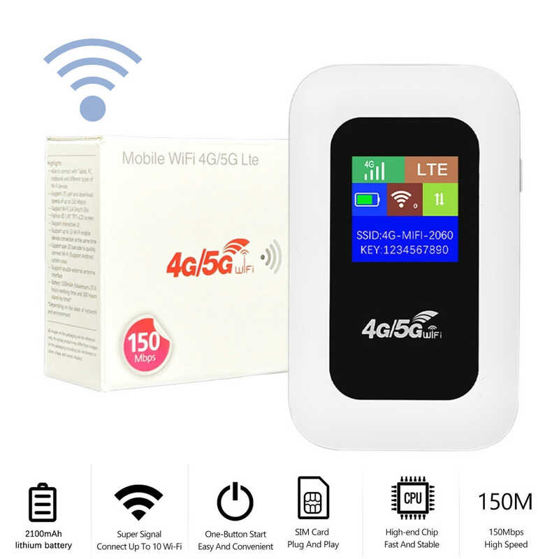 Lte 4G Router Wireless Portable Modem Mini Outdoor 150Mbps 2100mAh ...