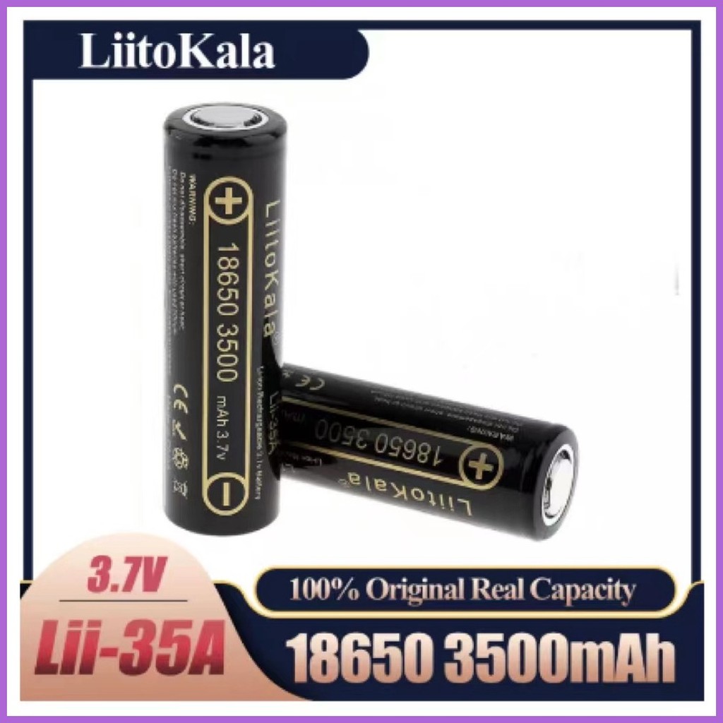 3.7V Rechargeable Battery 18650 3500mAh Li-Ion 35A Lithium Battery ...