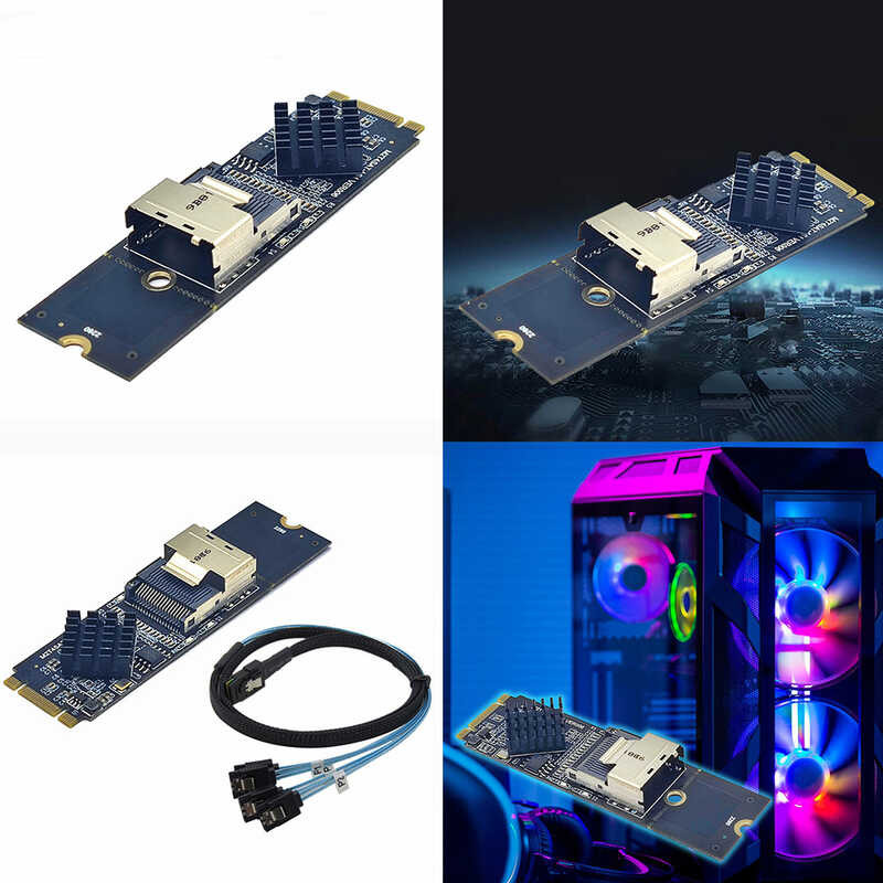 M.2 Mini SAS Sff-8087 Expansion Port 4 Port Sff8087 To M2 NVME With ...