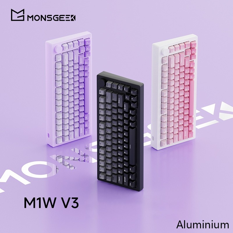 -LW- MONSGEEK M1/M1W V3 Aluminum Alloy - Die Casting Keyboard Hot Swap ...