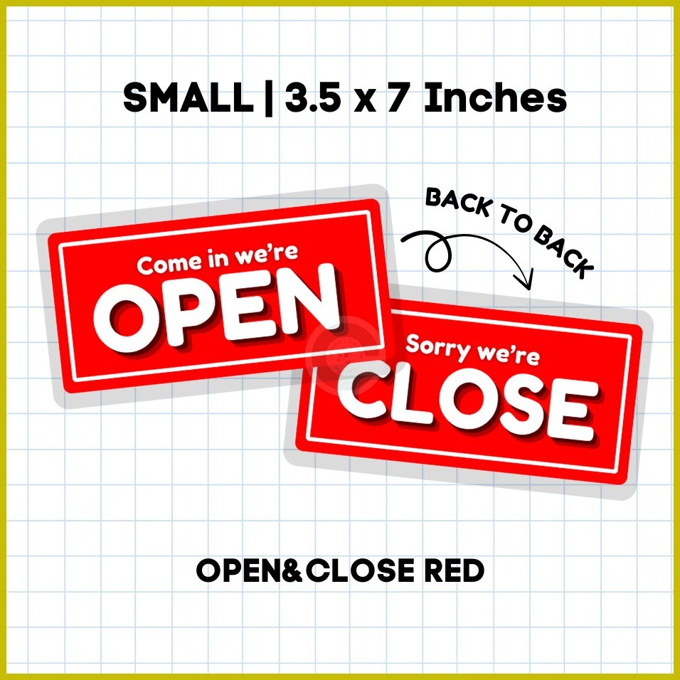 ☃ ♕ Open / Close Sign | Open / Close Signage | Laminated Signage ...