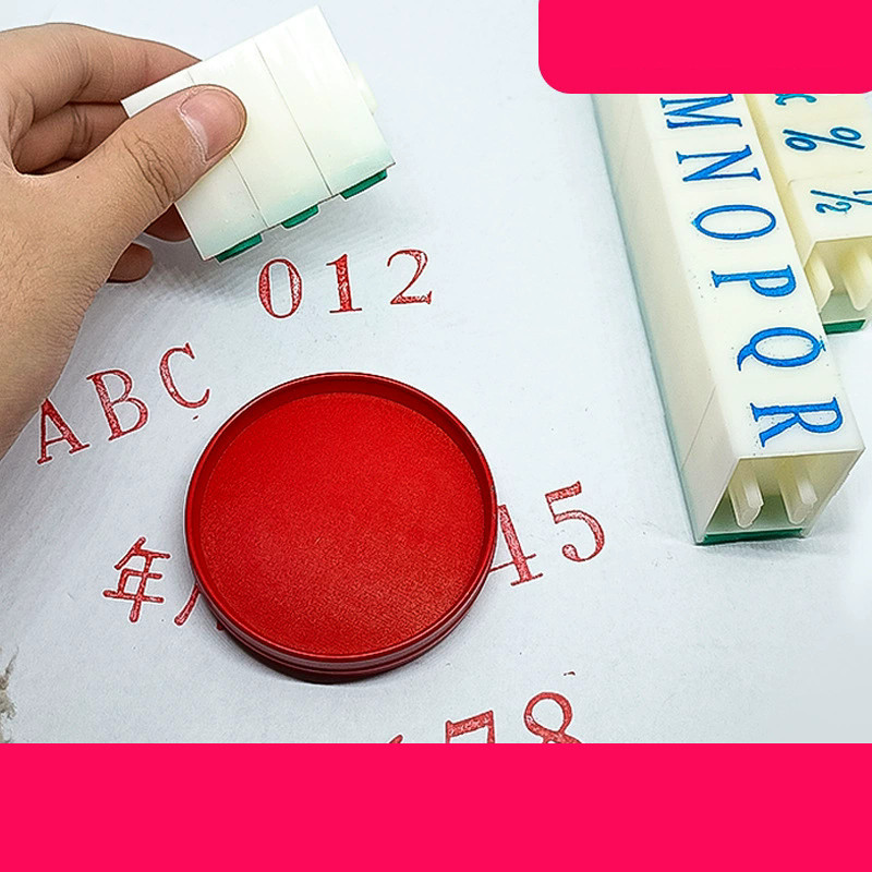 1 Set English Alphabet Letters Numbers Symbols Rubber Stamp Free ...