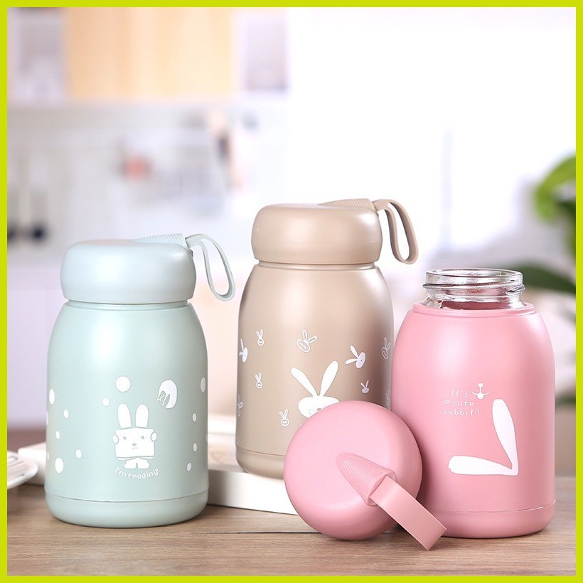 ∮ ☏ Baby Angel Glass Cup Hot and Cold Tumbler Creative Leakproof Water ...