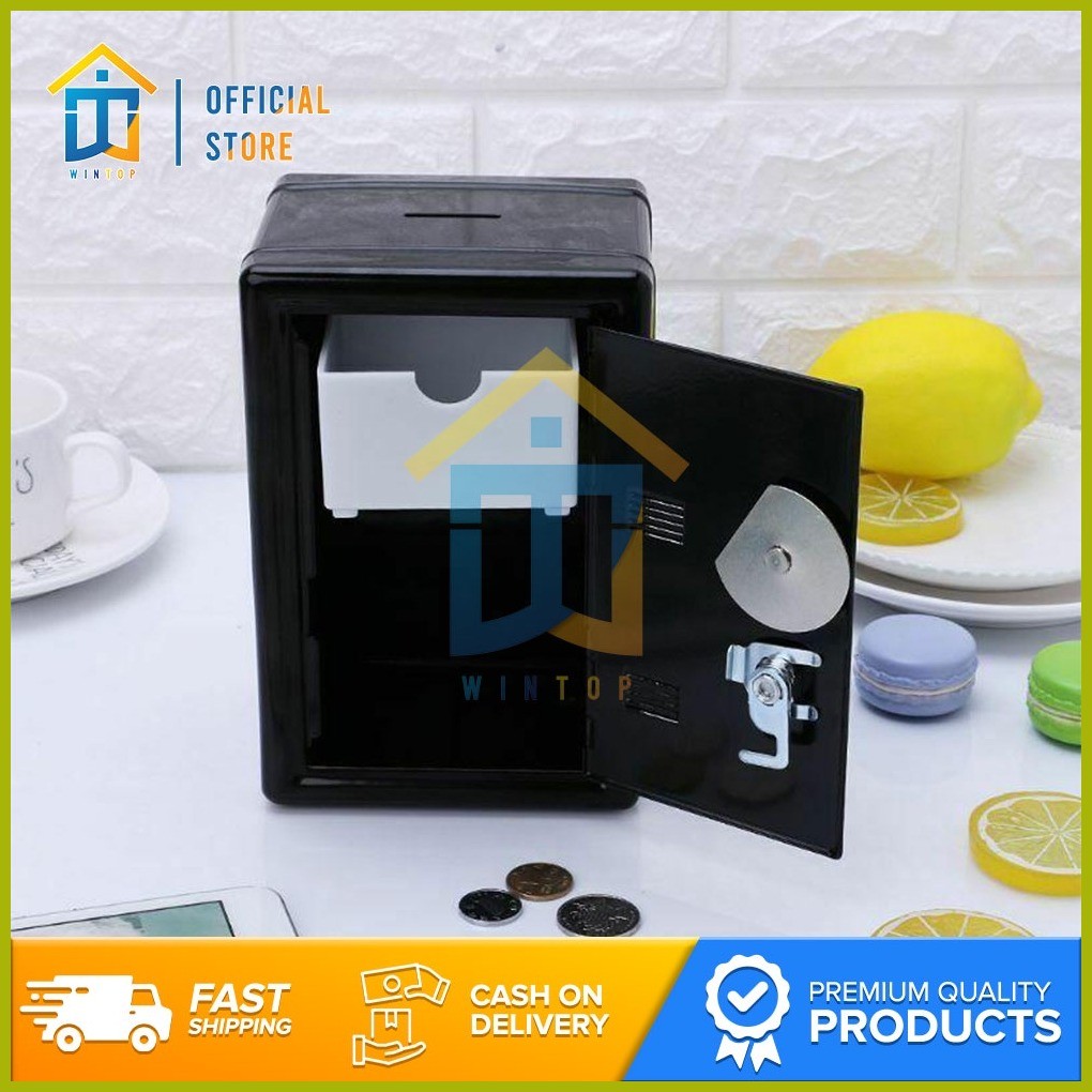 ☀️ ☇ ⇦ Children Coin Bank Mini Safe Mini Vault Box with Key Lock ...