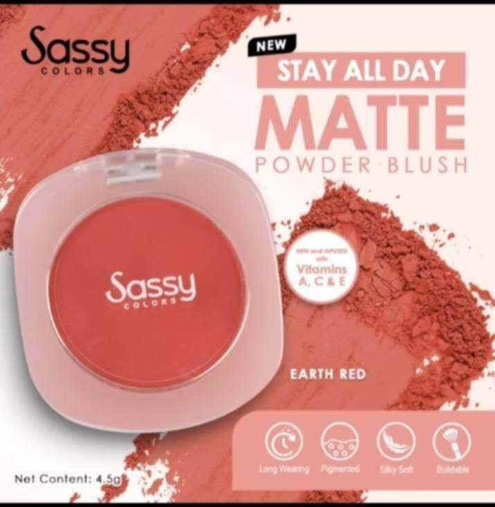 Sassy Colors Stay All Day Matte Powder Blush (4.5G) | Shopee Philippines