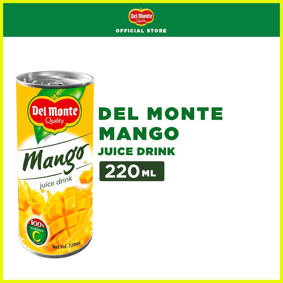 DEL MONTE Mango Juice Drink with All-natural Sweetness - 220ml | Shopee ...