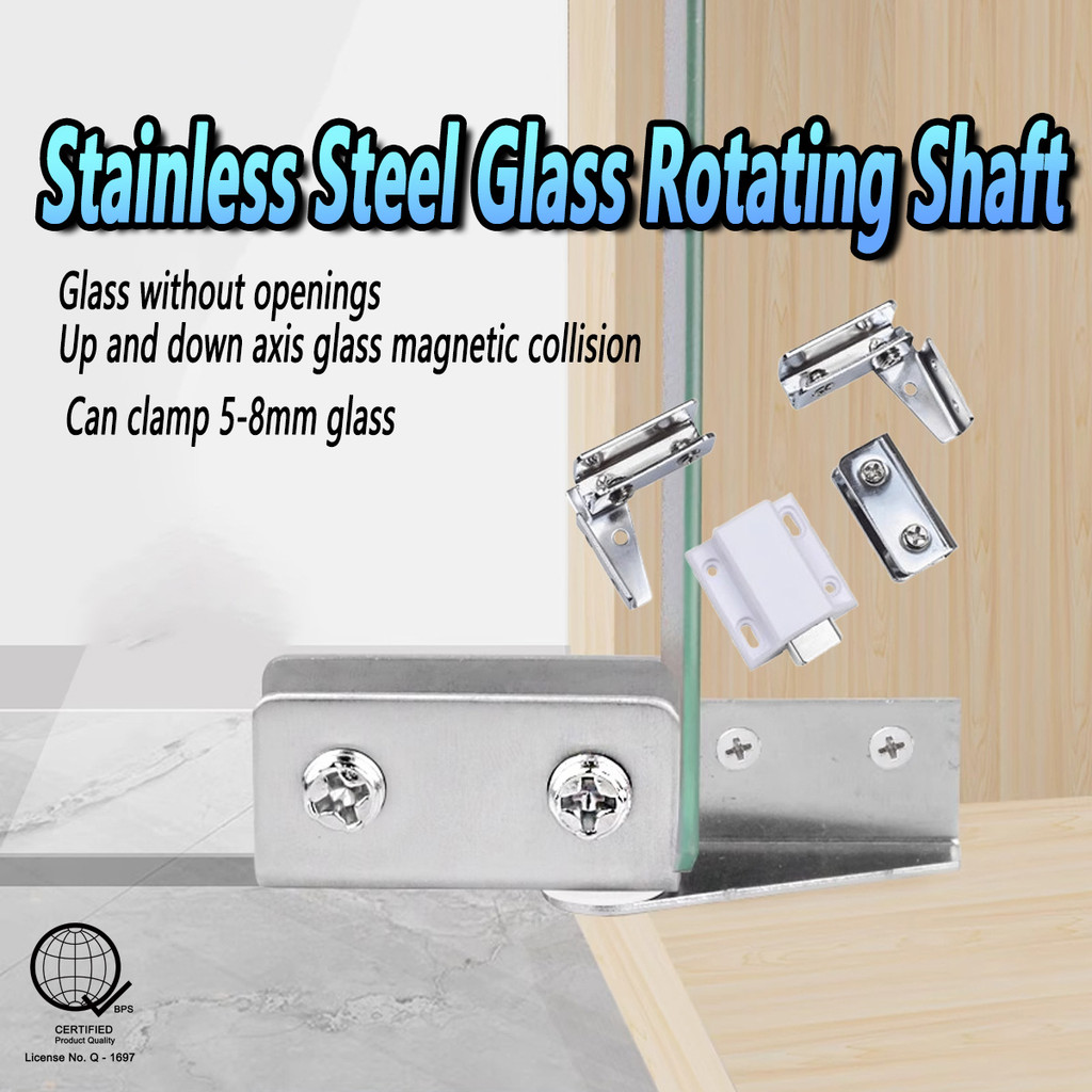 Side Mounted Non Perforated Stainless Steel Glass Rotating Shaft ...