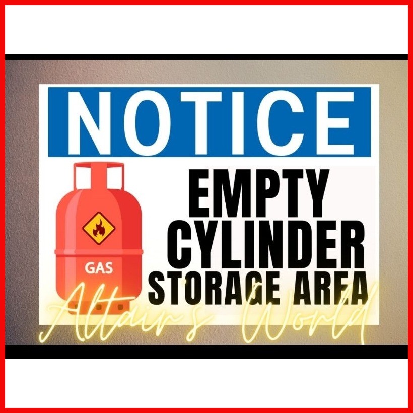 ↟ Ⅾ Flammable Signage Safety Sign LPG Signage Sticker Empty Flammable ...