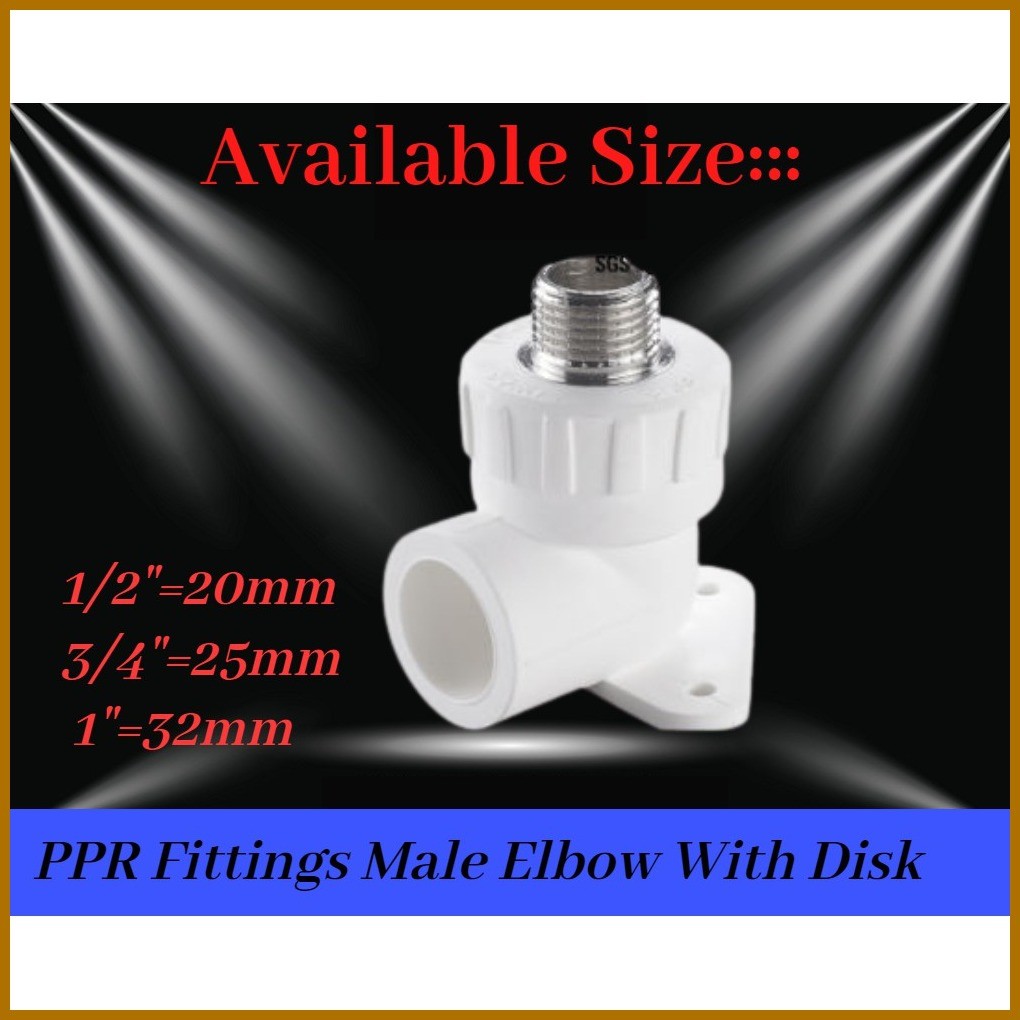 WPT-5013 PPR Fittings Male Thread Elbow (With Disk) | Shopee Philippines