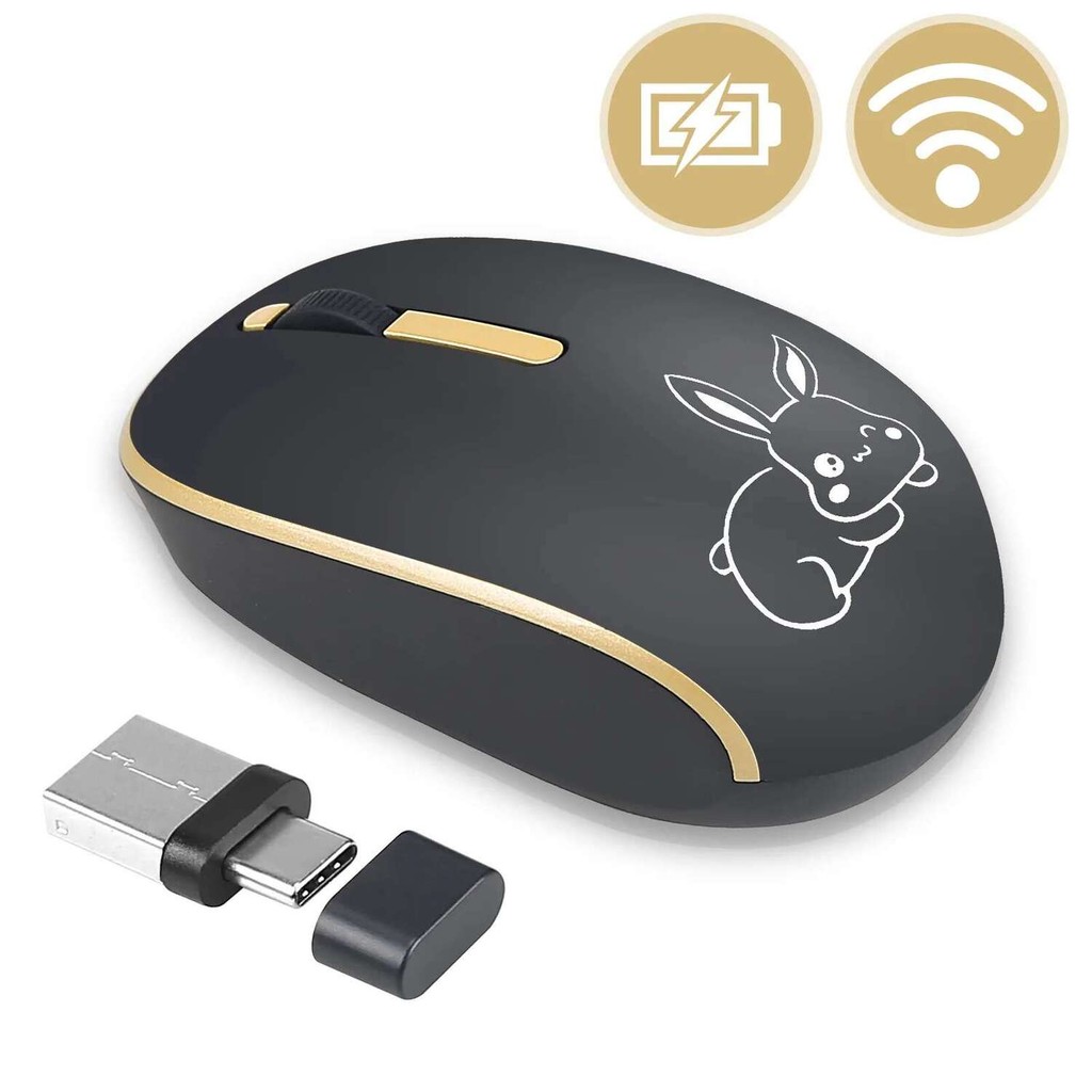 Wireless Mouse Silent Clicks Ergonomic Computer Mouse USB Gaming ...