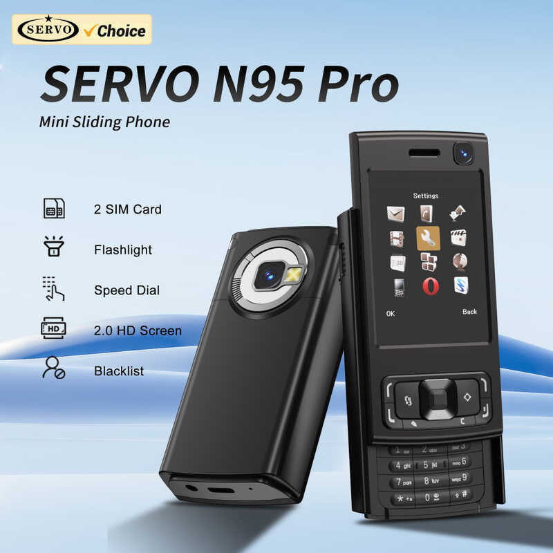 SERVO N95 PRO Slide Screen Mini Mobile Phone 2G GSM Call Recording ...