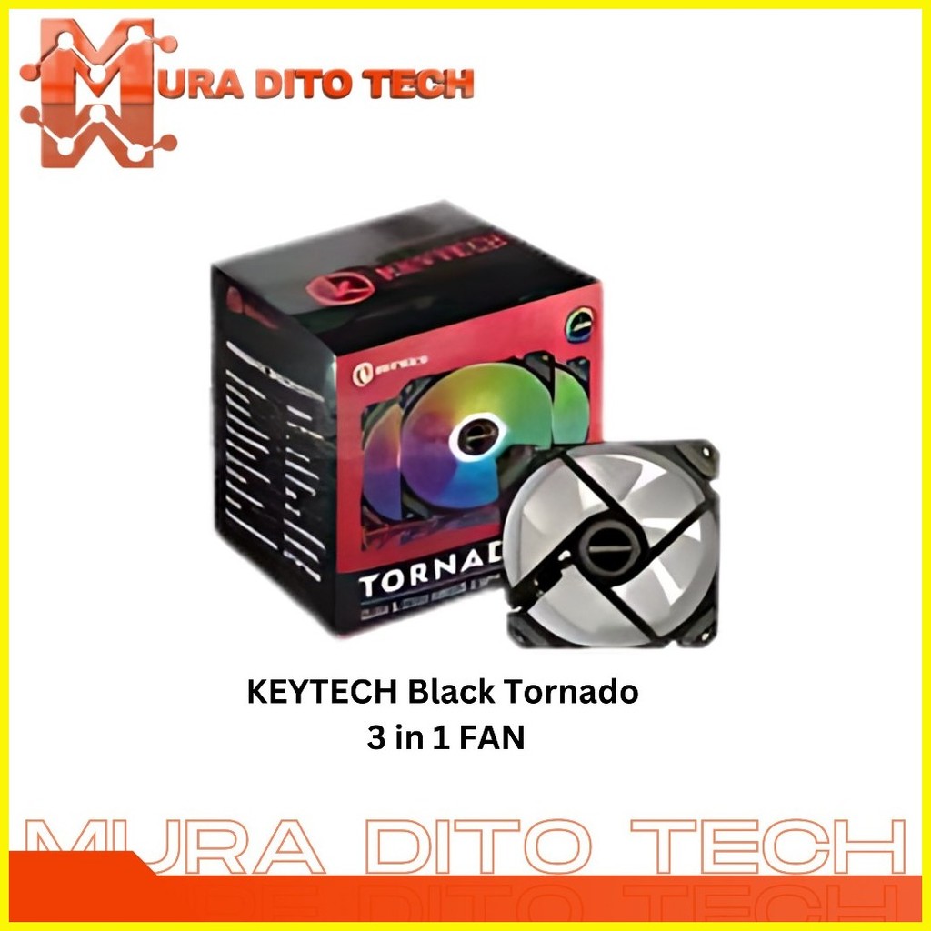 Keytech Tornado 3in1 120mm Chassis Fan with Control Hub and Remote ...