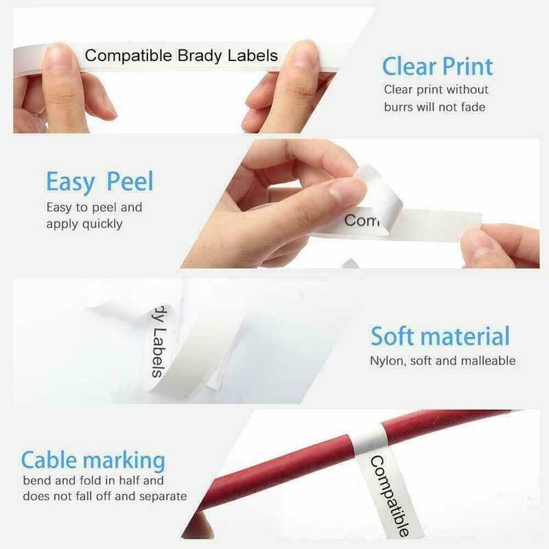 1 Pack Label Cartridge Tape Vinyl/Nylon/Polyester Compatible Brady M21 ...