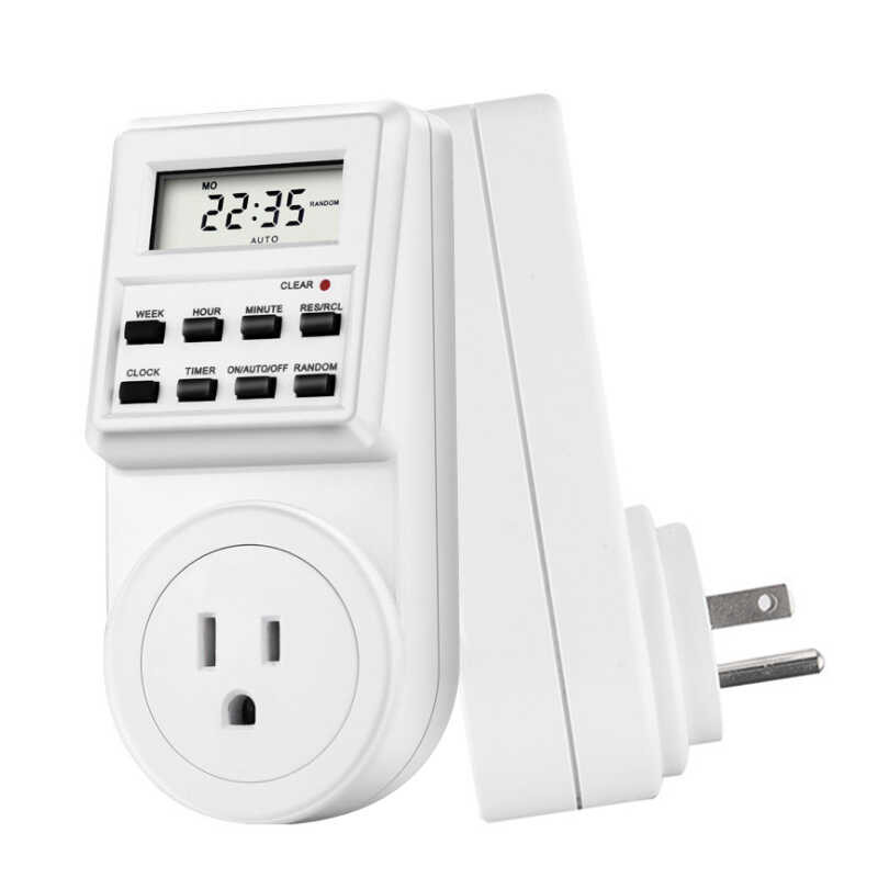 Digital EUPlug Weekly Programmable Electrical Wall Plug-in Power Socket Timer Switch Outlet Time ...