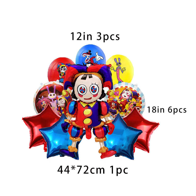 Amazing The Digital Circus Balloon Decoration Birthday Party Supplies ...