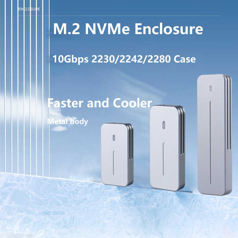 2242 2230 2280 NVMe SATA M.2 Case External Solid State Disk Box USB3.2 ...