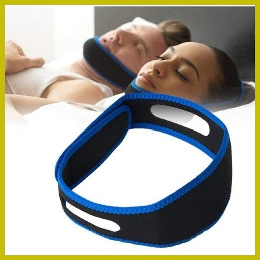 ∈ TNT Anti Snoring Chin Strap - Black/Blue - Sleep Apnea Aid - Jaw ...