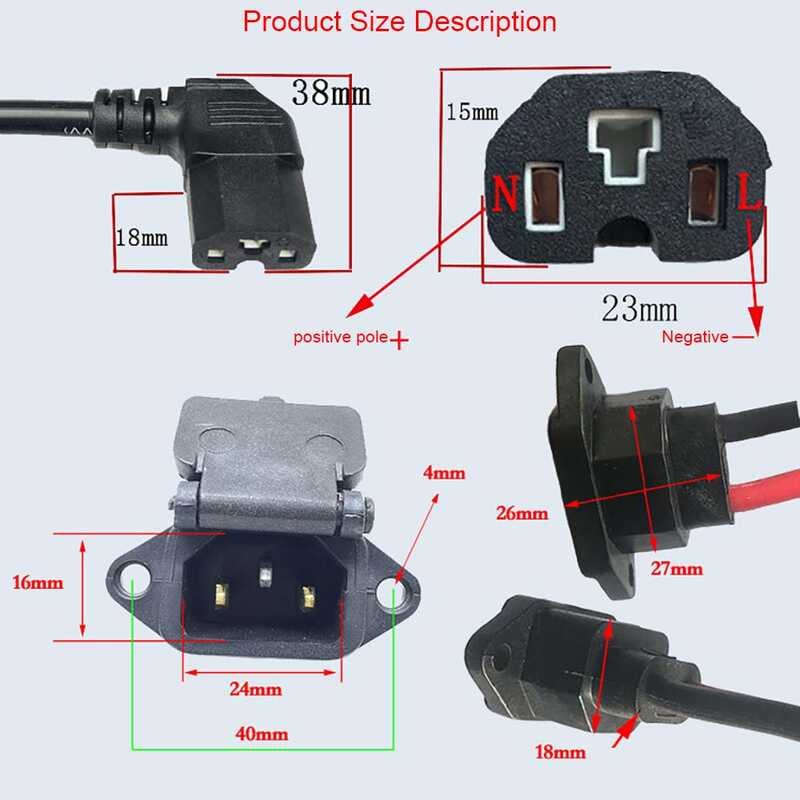 2² standard 4² connector discharge port socket lead-acid Electric ...