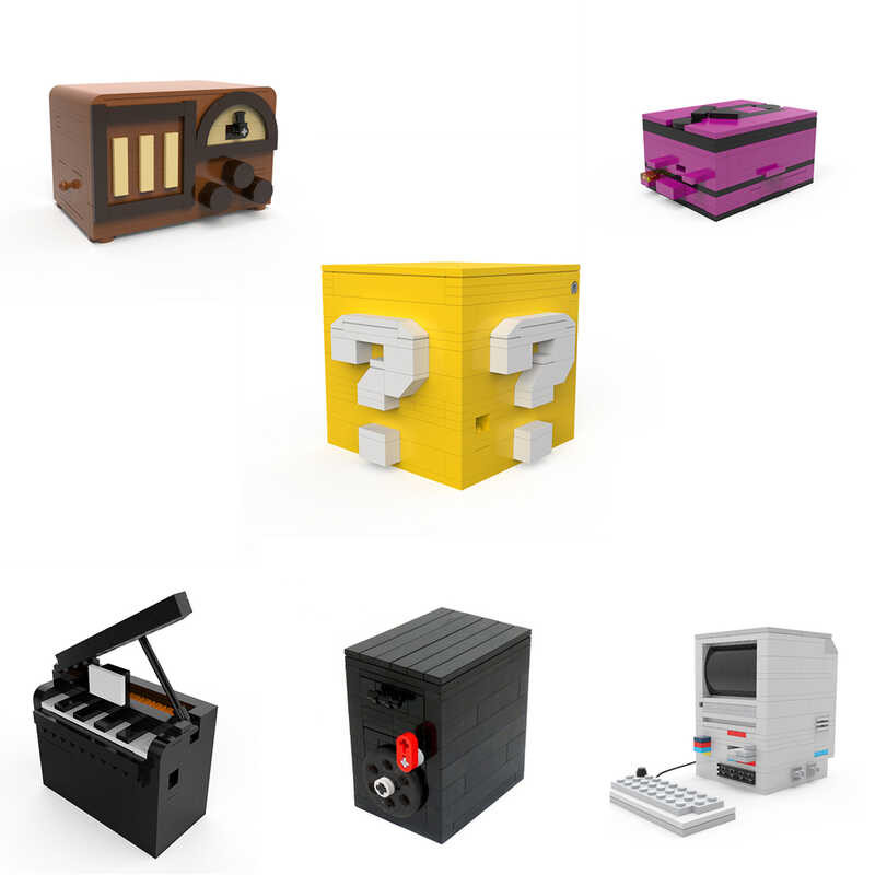 3 MOC 2 Decrypt Puzzle Building Blocks Kit Rainbow Jewlery Box Treasure ...