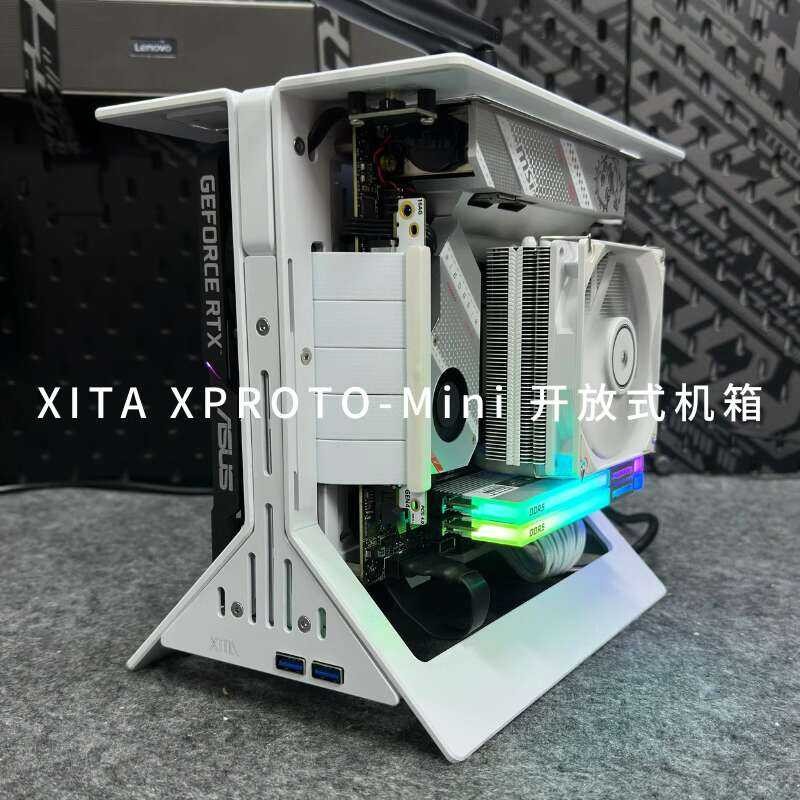 XPROTO Mini 】 XTIA ITX Open 1U Single Display All Aluminum Vertical ...