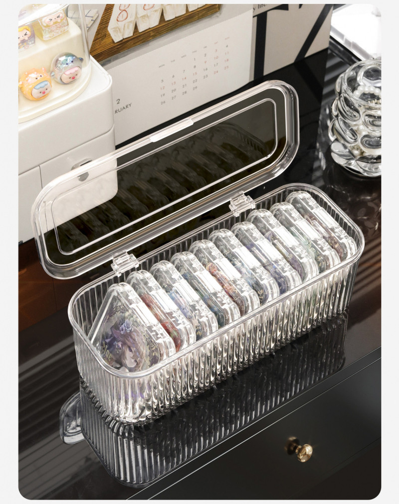 Acrylic Badge Display Box - Dustproof Single Compartment Storage Box ...