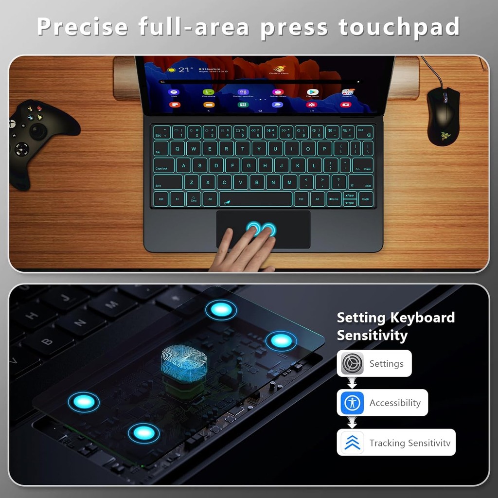 Backlit Multi-Touch Trackpad Magic-Style Floating Cantilever Stand ...