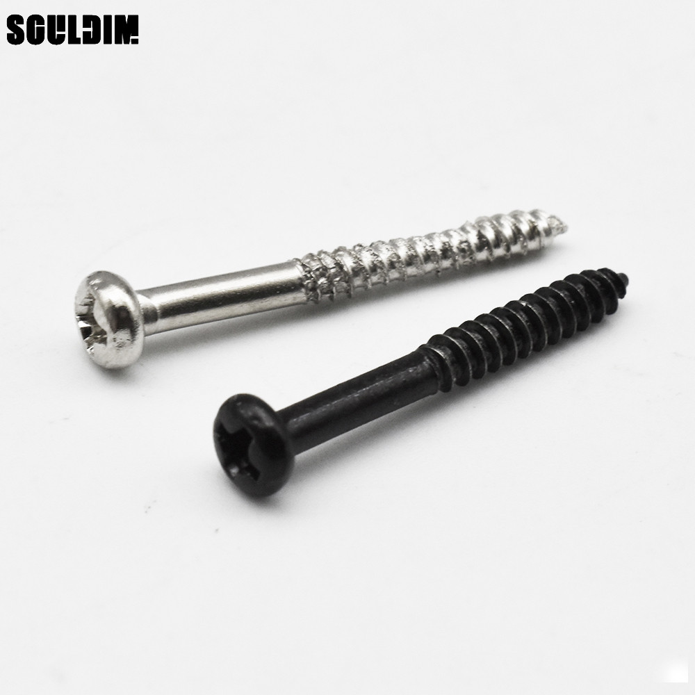 6Pcs Guitar Single Coil Pickups Height Adjusting Screws 3*25MM Flat ...