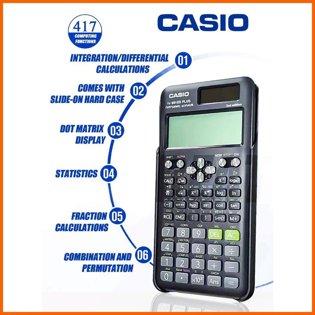 Casio Scientific Calculator Fx 570es plus 2nd edition Junior High ...