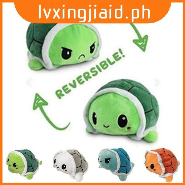 Flip Turtle Plush Toy Stuffed Angry Happy Toys Soft Cute Double-Sided ...