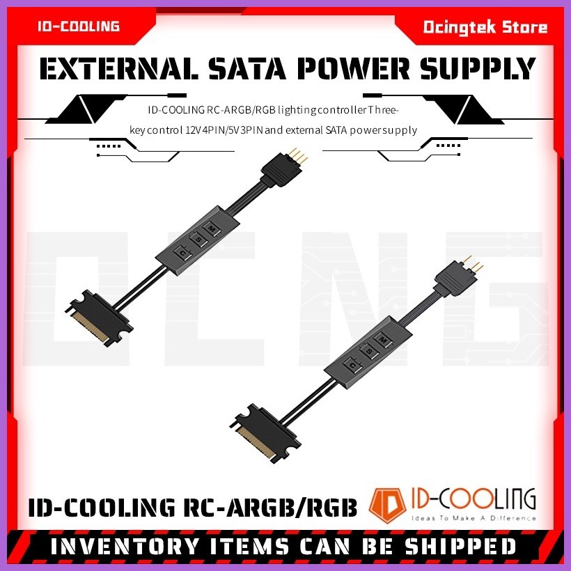 ☑ § ID-COOLING RC-ARGB/RGB lighting controller Three-key control 12V ...