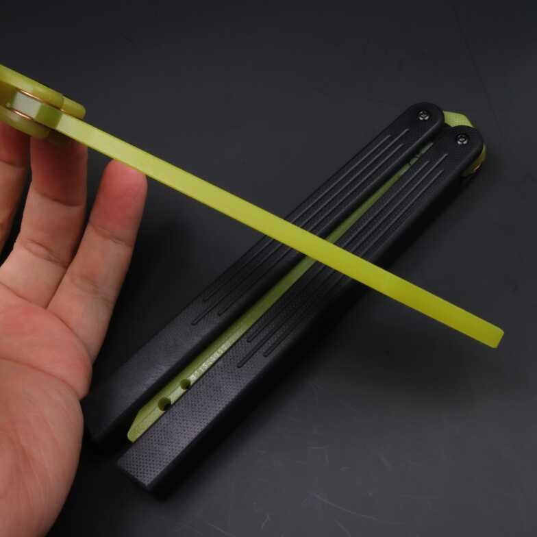 ST HOM Practice Plastic Unshaved Folding Pocket EDC Butterfly Balisong ...