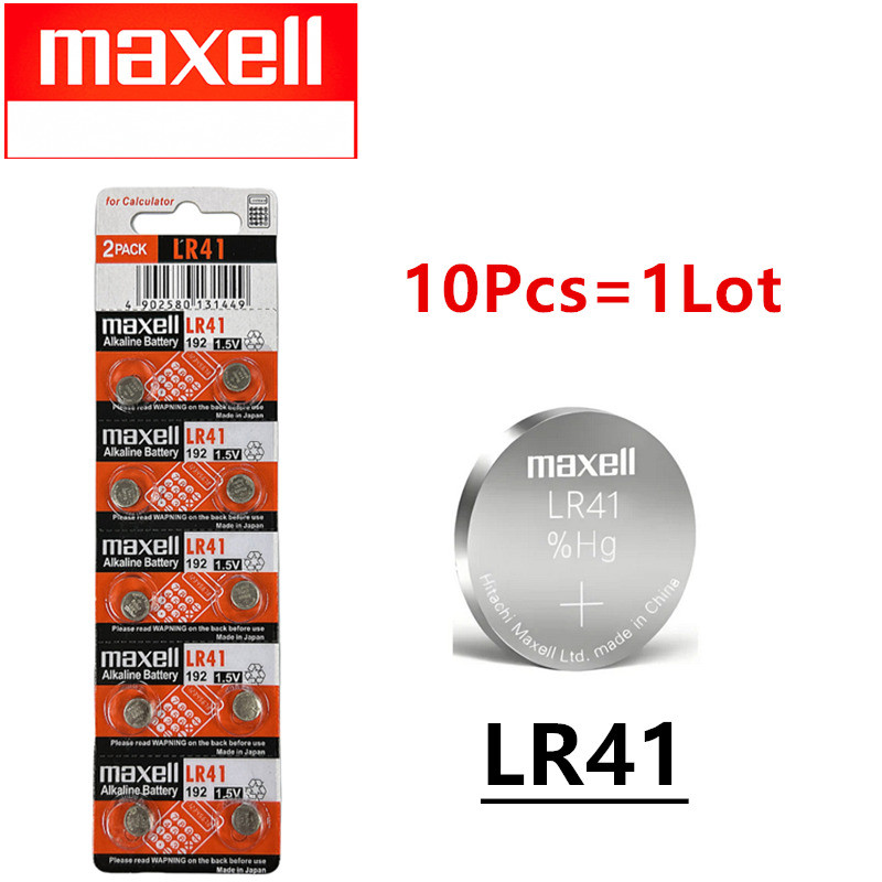 A0 10Pcs 3 Original Maxell 192 Lr41 Ag3 Sr41 392 392A 384 L736 1.5V Alkae Button Coin Cell ...