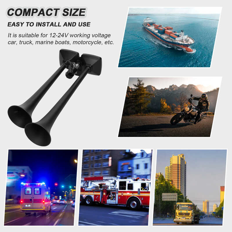 Air Horn For Truck Super Loud Dual Trumpet Air Horn Kit - For Trucks ...