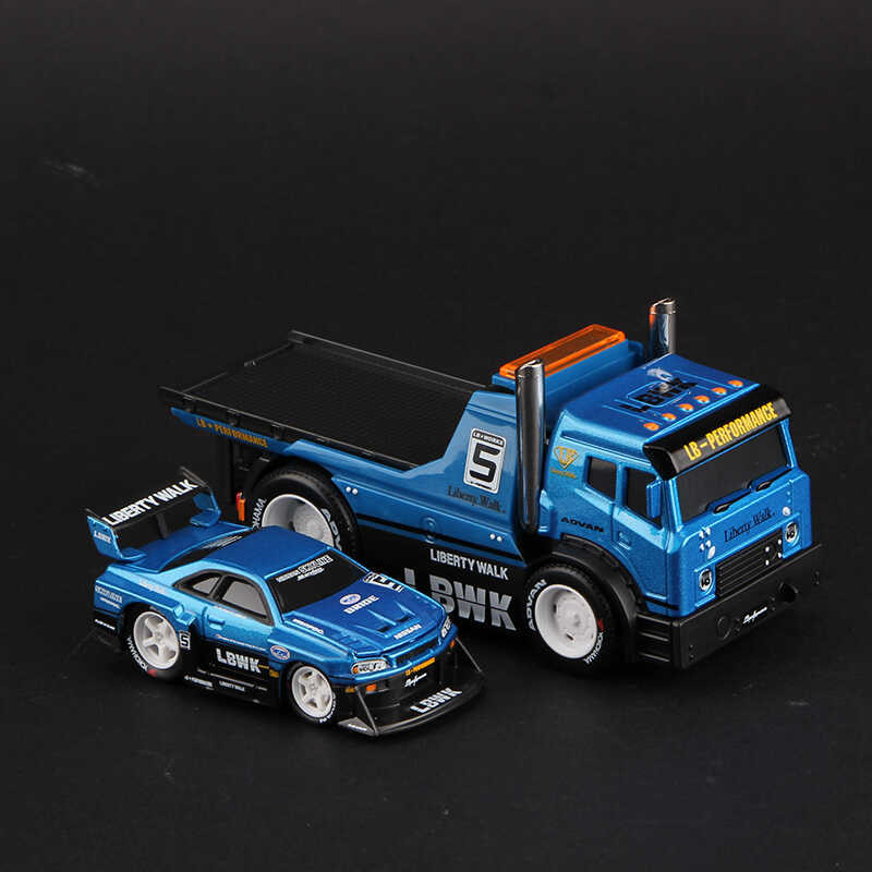 1:64 Maisto Muscle Transports JDM Flatbed Liberty Walk 1999 Nissan Skye ...