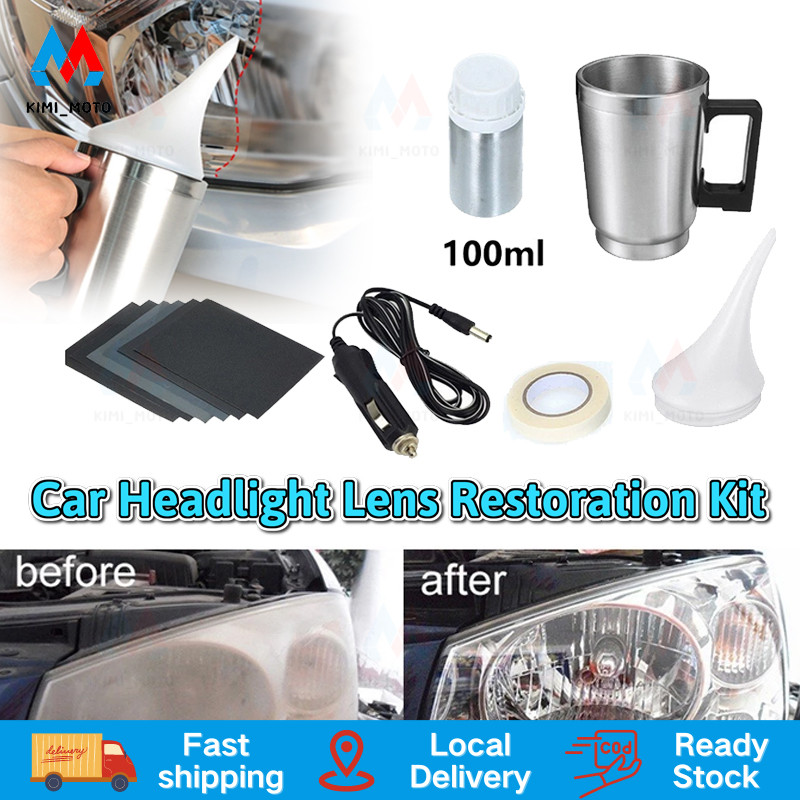 Car Headlight Lens Restoration Kit Headlamp Lens Restore Oxidation ...