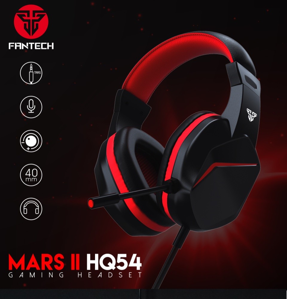 Fantech HQ54 Mars II 3.5 TRRS Jack Gaming Headset Headphones with Noise ...