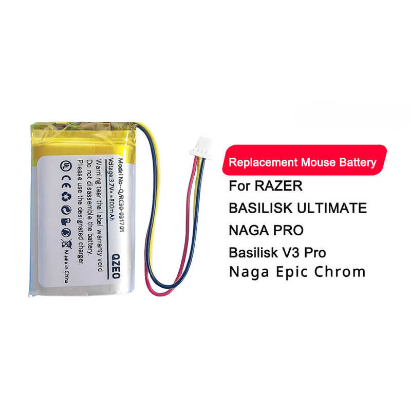 E 2 720 Replacement Battery For RAZER Ultimate NAGA PRO Basilisk V3 Pro ...