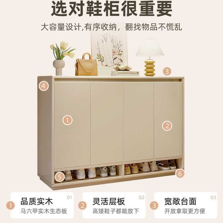 Ins Solid Wood Bahay Gamitin, Cream Style Entrance Cabinet Para Sa ...