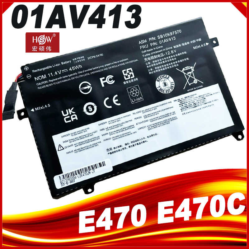 F5 01Av413 Laptop 4 Battery Para Sa Lenovo Thinkpad E470 E470c E475 Sb10k97569 Sb10k97570 ...