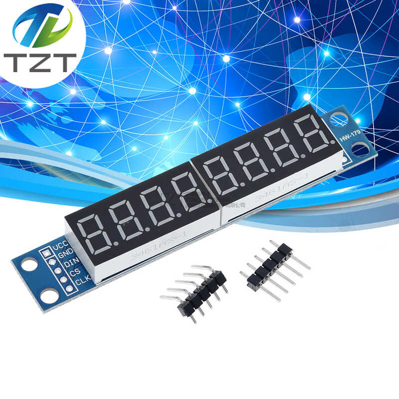 8-bit digital display module MAX7219 LED display cascade eight bit ...