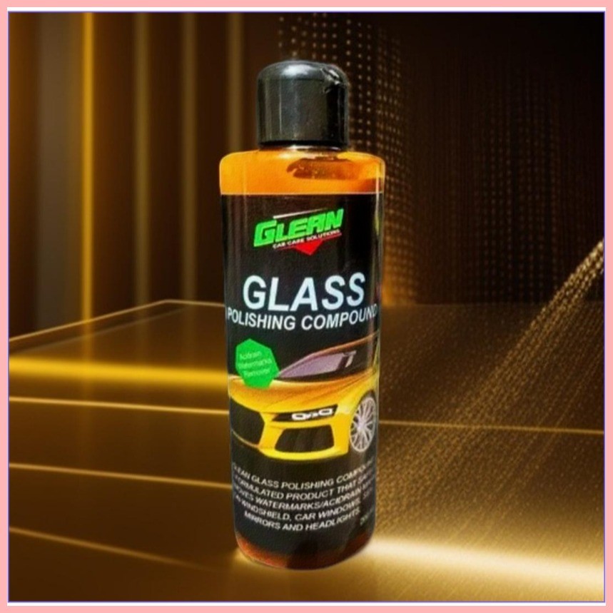 GLEAN GLASS POLISHING COMPOUND ClearGuard Watermark & Acid Rain Cleaner ...