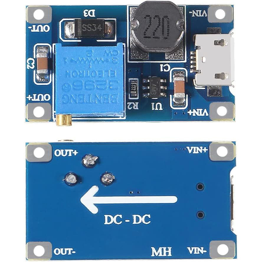 5pcs MT3608 DC-DC Boost Converter 2A Adjustable Step Up Micro USB ...