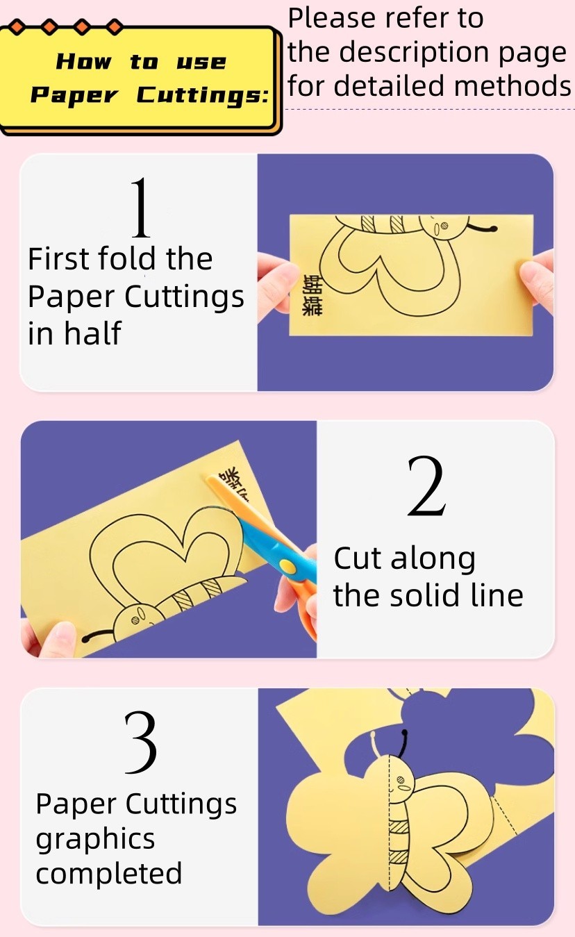48 Sheets Creative Paper-Cut Set DIY Paper Skills Activity Cutting Book ...
