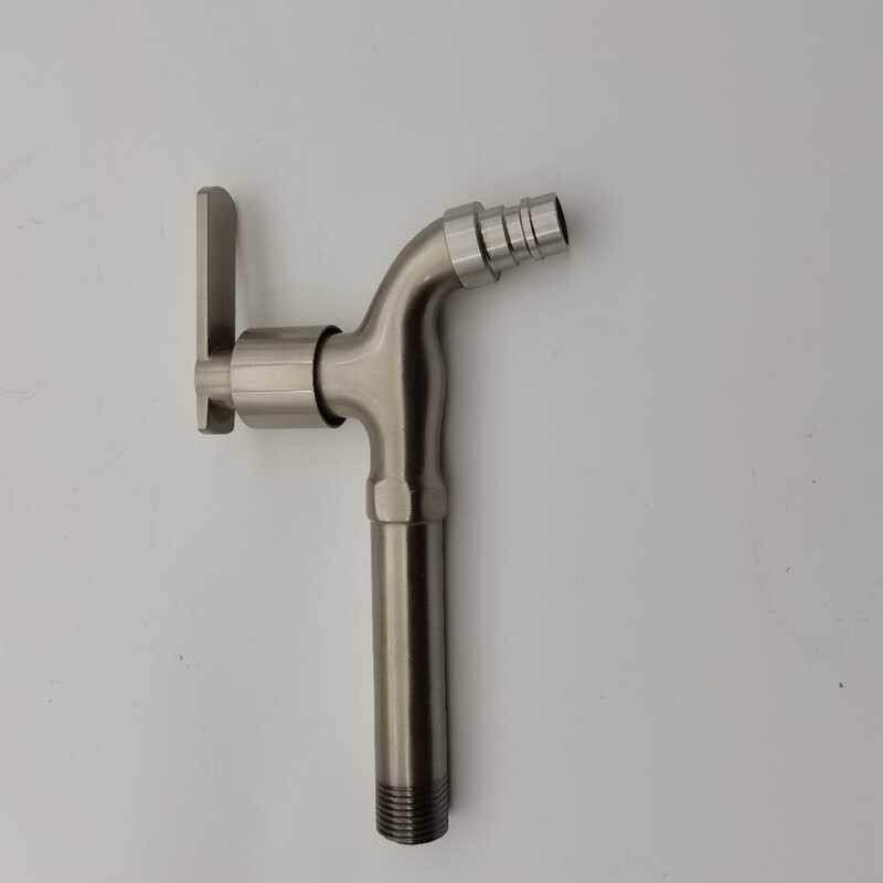 Zinc alloy brushed medium length quarter length washing machine faucet ...