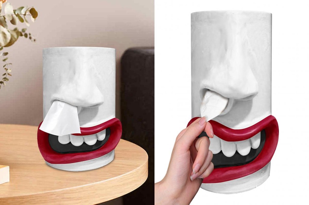 RE.Z Quirky Face Tissue Dispenser Humorous Nose Tissue Dispenser Quirky ...